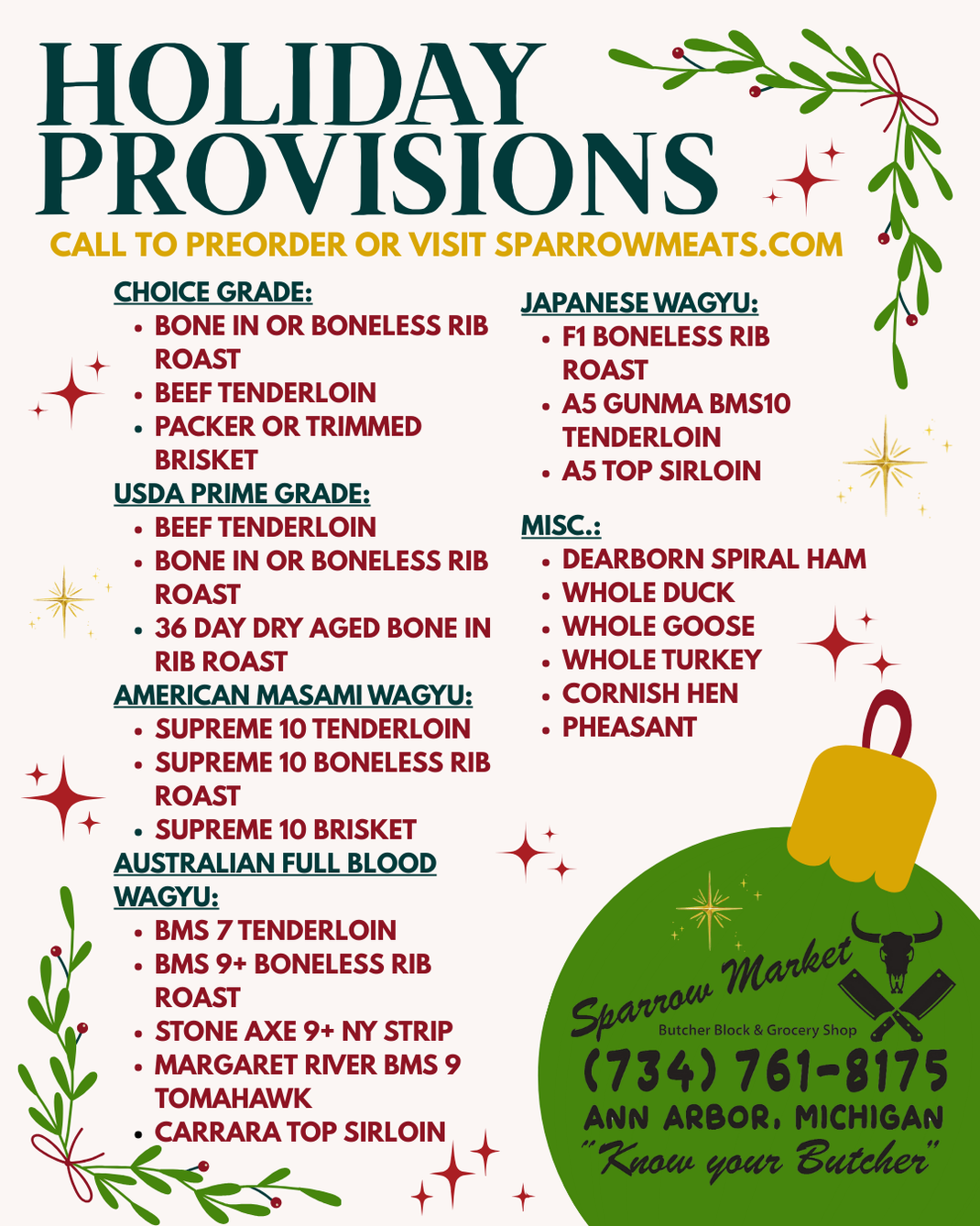 Sparrow Market – Sparrow Meats